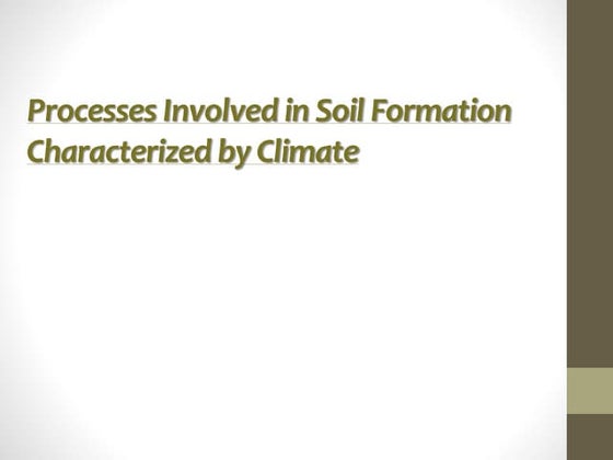 Factors of soil formation | PPTX