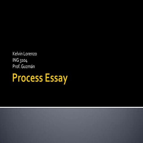 Process essay | PPT