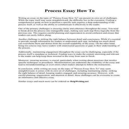 Process Essay How To.pdf | Free Download
