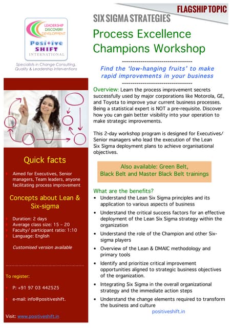 Lean Six Sigma Implementation | PPTX | Mechanical and Industrial ...