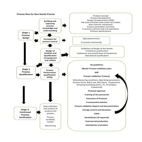 Process flow for non sterile and sterile manufacturing process | PDF