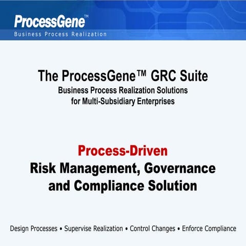 ProcessGene GRC Software Suite | PDF | Cloud Computing | Internet