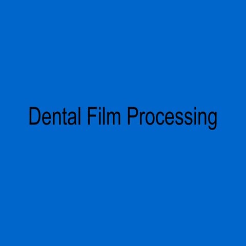 Dental X-Ray Film types and indications. | PPTX