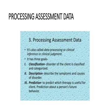 Processing Assessment Data Pptx