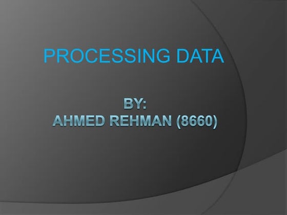 Information processing cycle | PPT