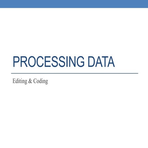 Data processing in research methodology