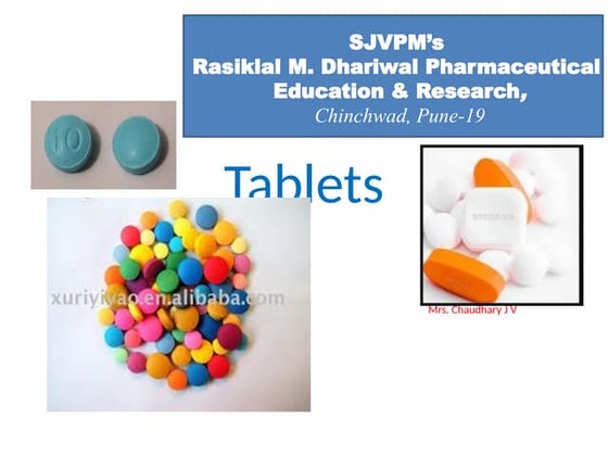 Industrial Pharmacy - 1 (Unit 2: Tablets) | B.Pharm 5th Sem | Tablet ...