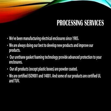 Processing services | PDF