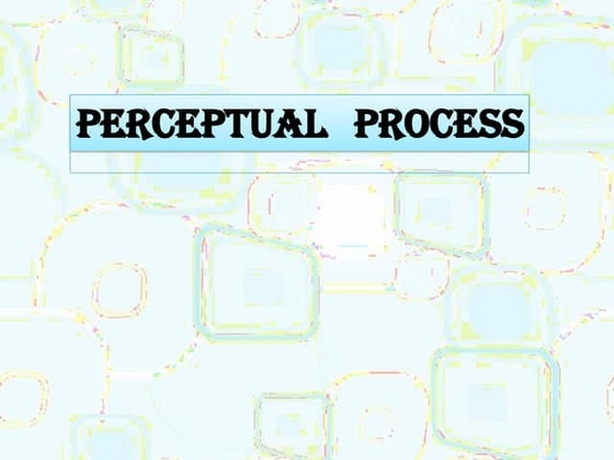 Perceptual process | PDF