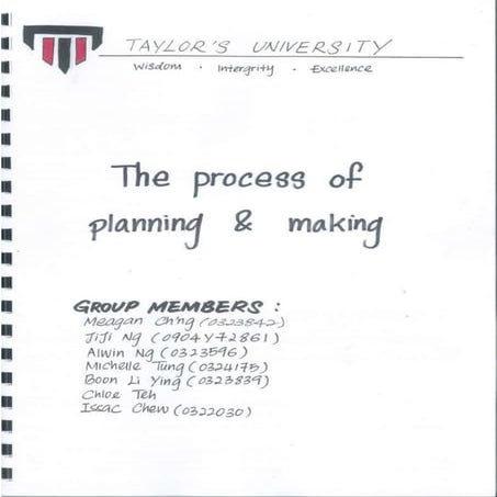 Process in planning and making | DOCX