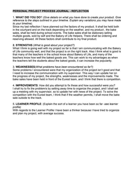 Personal project Product | PDF