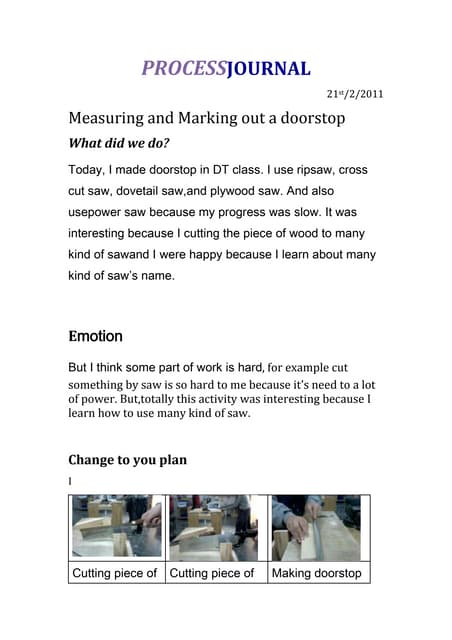 Process journal9 | DOCX