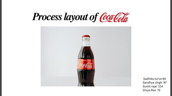 Coca cola-plant-layout | PPT | Food & Drink