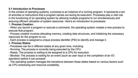 Process management in operating system, process creation, process sheduling | PPT