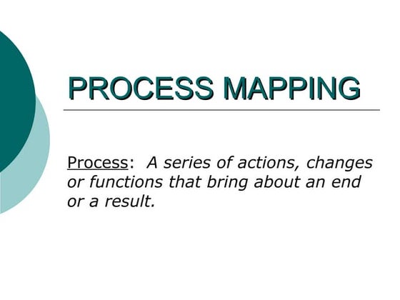 Simple Process Mapping Techniques | PPT