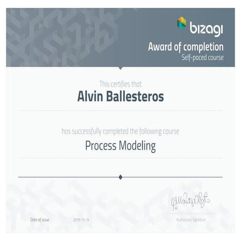 BPM Self-paced course completion - Process modeling | PPT