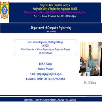 Software Engineering : Process Models. | PDF