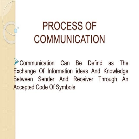 Process of communication | PPTX