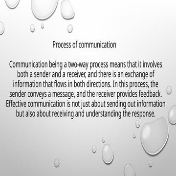 Process of communication. This ppt tells about the process of business ...