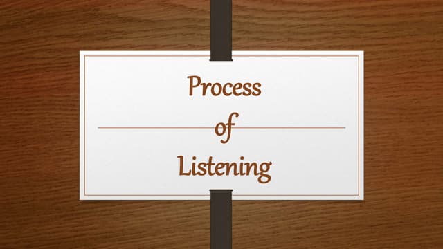 The stages of listening | PPTX