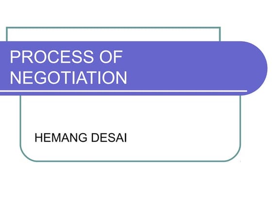 Negotiation skill ppt | PPT