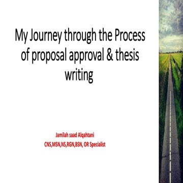 Process of proposal approval thesis writing | PPTX
