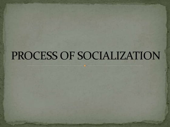 Socialization Across The Life Cycle | DOCX