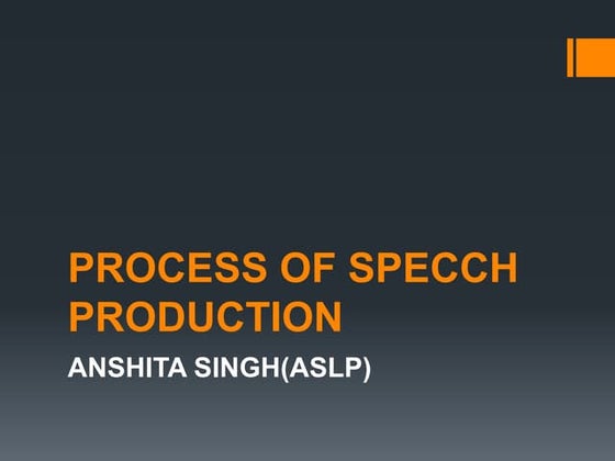 Anatomy of speech production | PPT