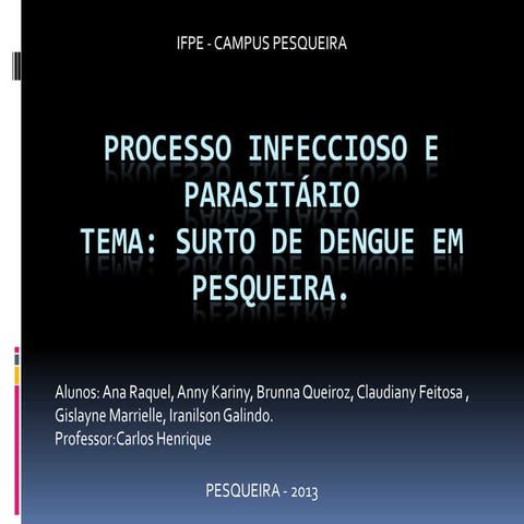 Processo infeccioso e parasitário | PPT