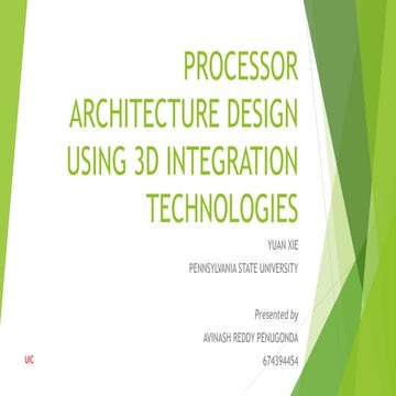 Processor architecture design using 3 d integration technologies | PDF
