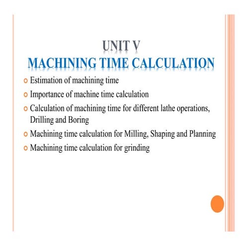 Process planning and cost estimation unit v | PDF