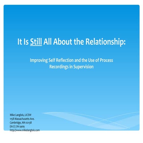 Process recording workshop | PPT