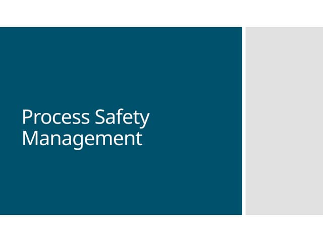 THE 14 ELEMENTS OF PROCESS SAFETY MANAGEMENT | PDF