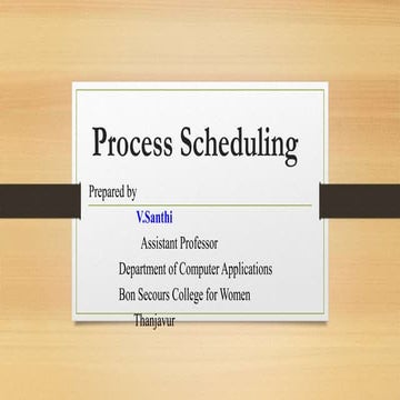 Process Scheduling | PPT