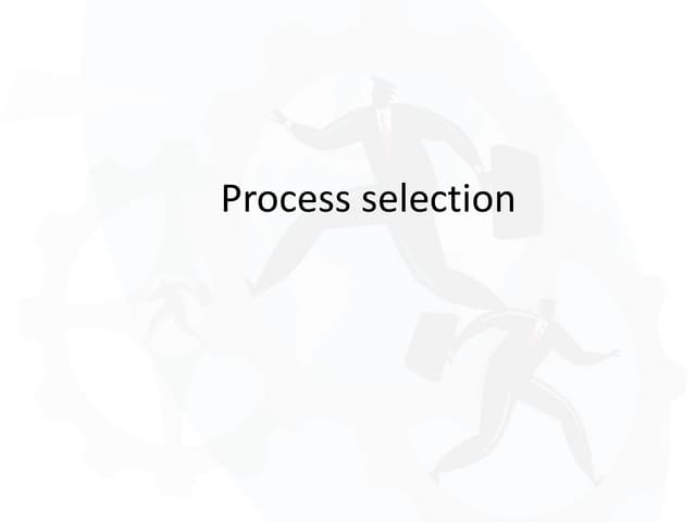 6. process selection and facility layout | PPT