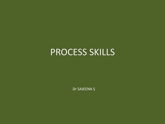 Science Process Skills | PPT