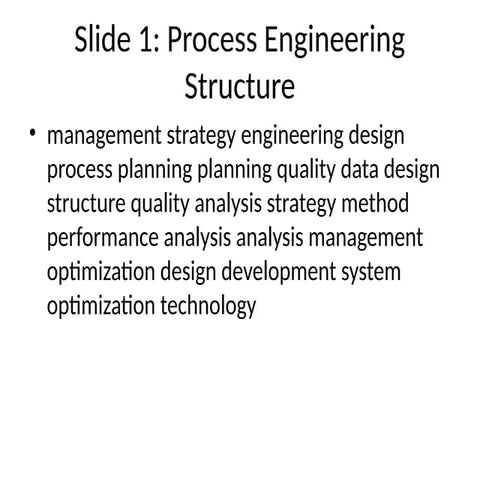 Process structure engineering according to mechanical engineer with 40 ...