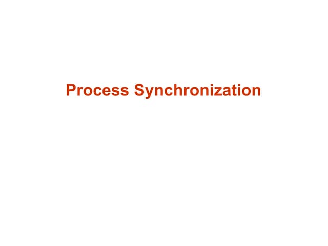 Process Synchronization 1ppt