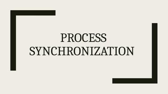 Synchronization hardware | PPTX