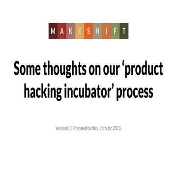 Makeshift Process v0.1 | PDF | Startups | Business