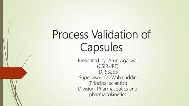 Manufacturing of water for injection | PPTX