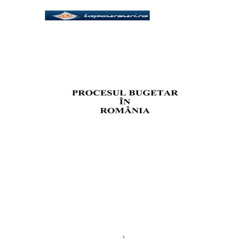 Procesul bugetar | PDF