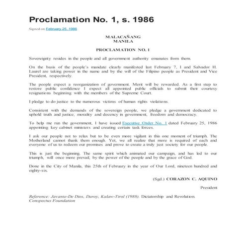 Proclamation no. 1 feb 25, 1986 | DOCX