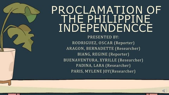 Act of Declaration of Philippine Independence BY: Ambrosio Rianzares ...