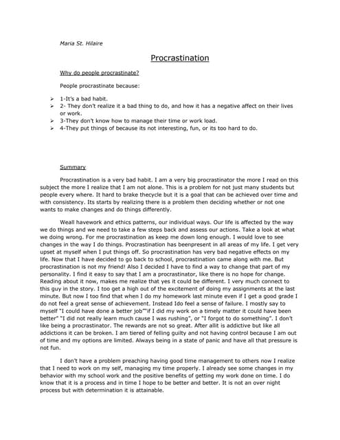 Procrastination (1) | PDF