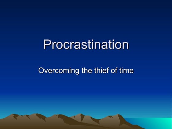 Procrastination | PPTX