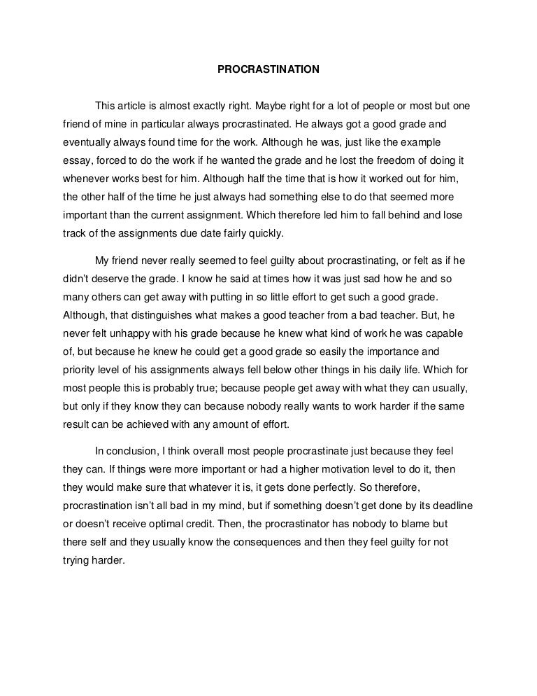 Procrastination (1)