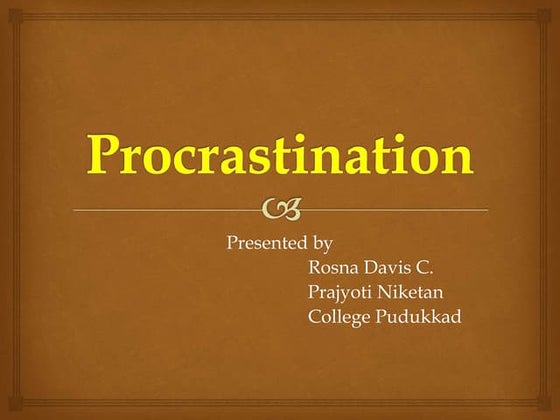 Procrastination | PPT