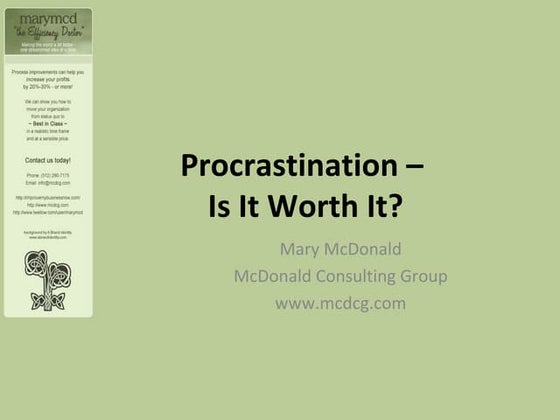 Overcome procrastination | PDF