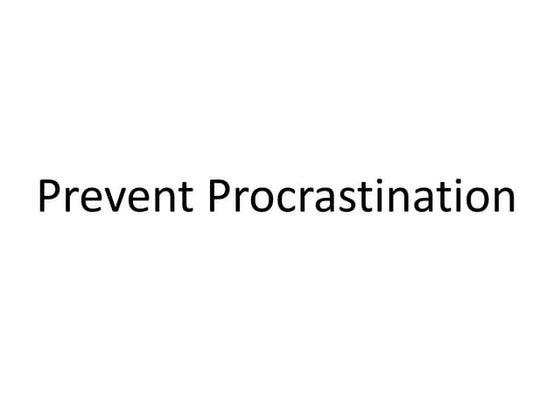 Procrastination | PPT
